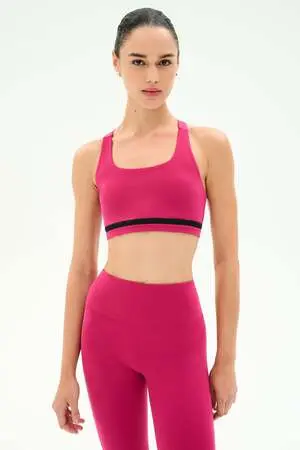 Splits59 Miles Rigor Bra - Sangria/black
