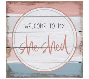 SINCERE SURROUNDINGS 8' Welcome She Shed Pallet Petite - One-color