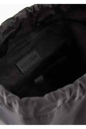 EMPORIO ARMANI MEN Asv Regenerated Saffiano And Recycled Nylon Backpack