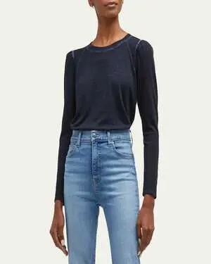 Veronica Beard Mason Long Sleeve Tee