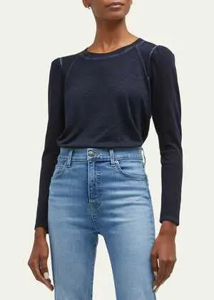 Veronica Beard Mason Long Sleeve Tee