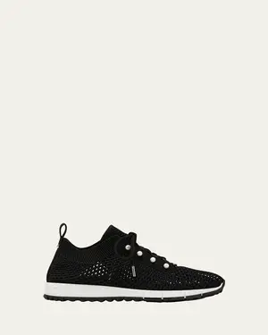 JIMMY CHOO Veles Knit Lace-up Sneakers - Black Multi