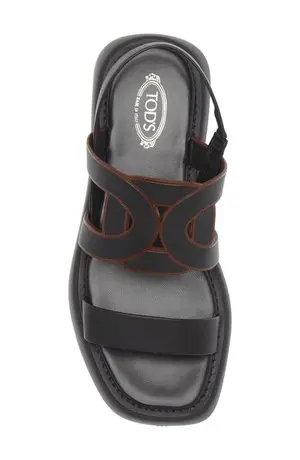 TOD'S Kate Chain Slingback Sandal - Nero