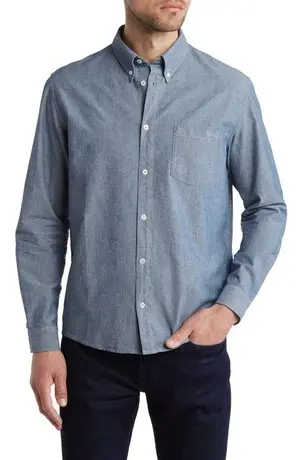 A.p.c. Edouard Organic Cotton Chambray Button-down Shirt