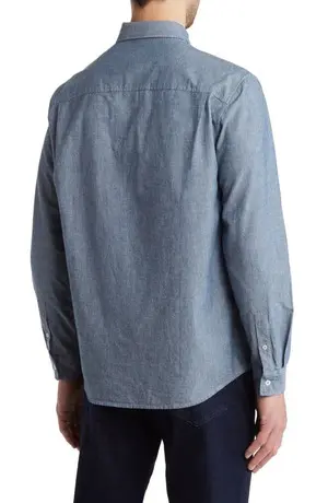 A.p.c. Edouard Organic Cotton Chambray Button-down Shirt