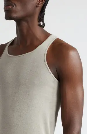 Rick Owens Longline Cotton Tank Top - Pearl