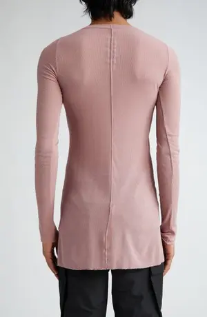 Rick Owens Forever Rib Jersey T-shirt - Dusty Pink