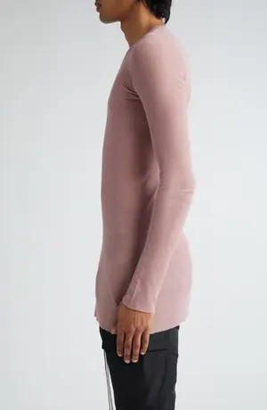Rick Owens Forever Rib Jersey T-shirt - Dusty Pink