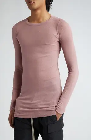 Rick Owens Forever Rib Jersey T-shirt - Dusty Pink