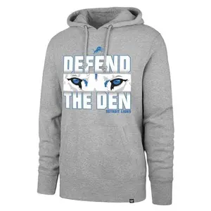 '47 47 Detroit Lions Regional Headline Pullover Hoodie - Gray