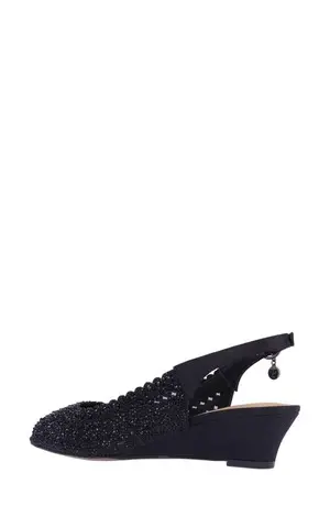 J. Reneé Malorie Wedge Slingbacks - Black
