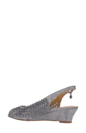 J. Reneé Malorie Wedge Slingbacks - Pewter