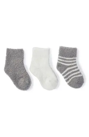 Barefoot Dreams 3-pack Socks - Pewter