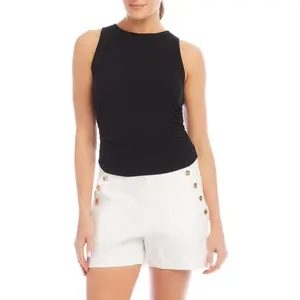 Fifteen Twenty Side Shirred Tank - Black