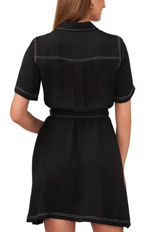 Vince Camuto Collared Wrap Minidress
