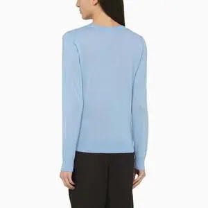 P.a.r.o.s.h Powder Blue Wool And Cashmere Sweater