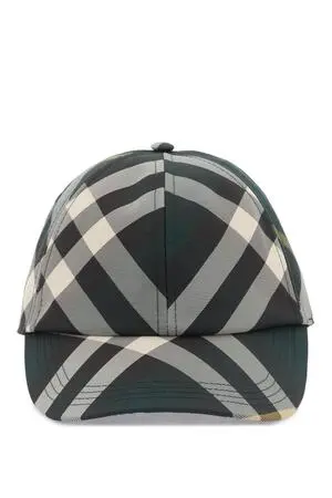 Burberry Burberry Check Baseball Cap Green