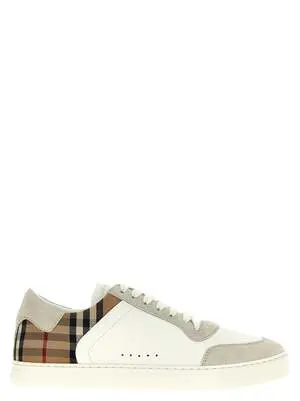 Burberry Check Sneakers - White