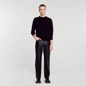 Sandro Cashmere Pullover Sweater Carbon Black