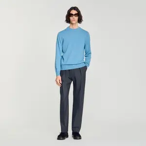 Sandro Cashmere Pullover Sweater - Chambray