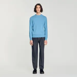 Sandro Cashmere Pullover Sweater - Chambray