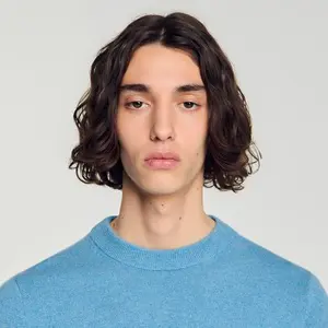 Sandro Cashmere Pullover Sweater - Chambray