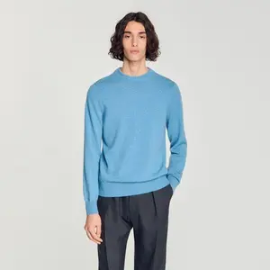 Sandro Cashmere Pullover Sweater - Chambray