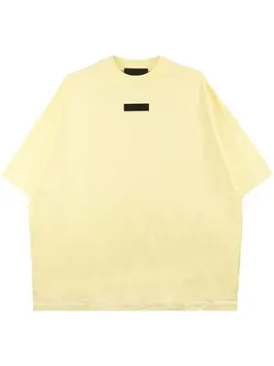 Fear Of God Logo-appliqué Cotton T-shirt - Yellow