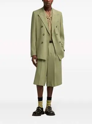 AMI Paris Double-breasted Peak-lapel Blazer