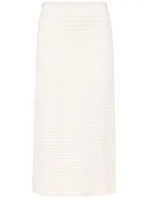 JIL SANDER Waffle-knit Midi Skirt