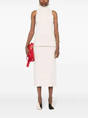 JIL SANDER Waffle-knit Midi Skirt