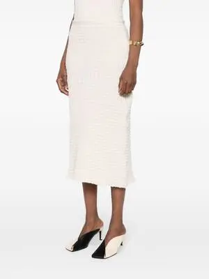 JIL SANDER Waffle-knit Midi Skirt