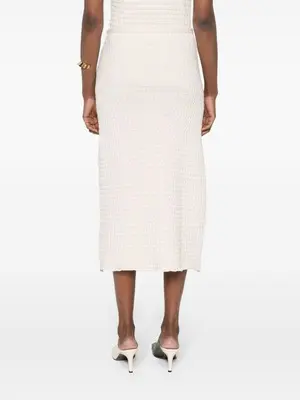JIL SANDER Waffle-knit Midi Skirt