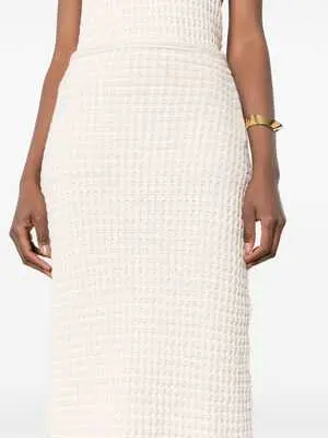 JIL SANDER Waffle-knit Midi Skirt
