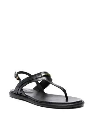 Isabel Marant Étoile Nya Leather Slingback Sandals - Black