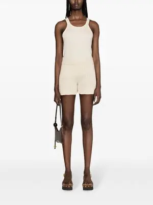 Alanui Racerback Ribbed Tank Top - Neutrals