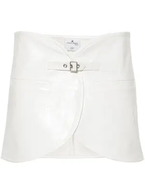 COURREGES Ellipse Vinyl Mini Skirt - White