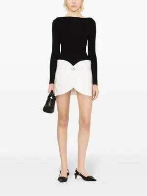 COURREGES Ellipse Vinyl Mini Skirt - White