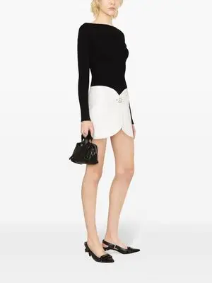 COURREGES Ellipse Vinyl Mini Skirt - White