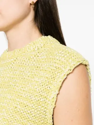 Fabiana Filippi Crochet-knit Mélange-effect Vest