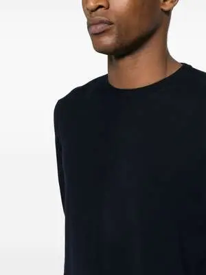 ROBERTO COLLINA Ribbed Cotton Jumper - Blue
