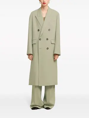 Ami Double-breasted Virgin Wool Coat - Green