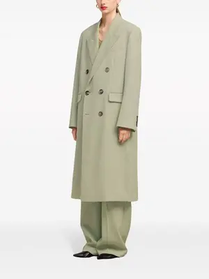 Ami Double-breasted Virgin Wool Coat - Green