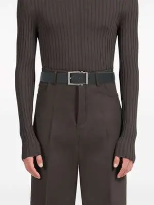 FERRAGAMO Reversible Leather Belt - Brown