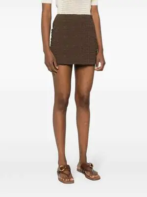 Nanushka Layered Seersucker Shorts