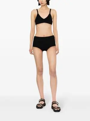 Alanui Knitted Cullote Shorts - Black