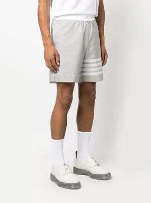 Thom Browne 4-bar Stripe Track Shorts - Grey