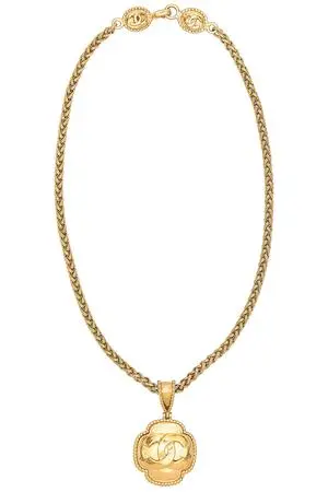 Chanel 1995 Coco Mark Necklace - Gold