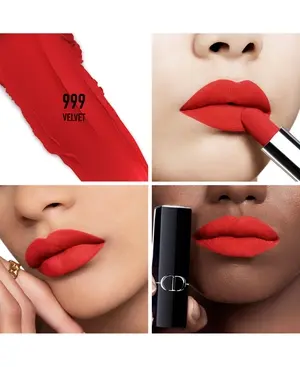 Dior Rouge Lipstick Velvet 100 Nude Look Velvet - 999 Velvet - The Iconic Red