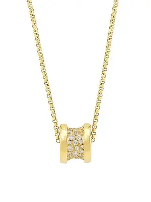 BVLGARI B. Zero1 18k & Diamond Pendant Necklace - Gold